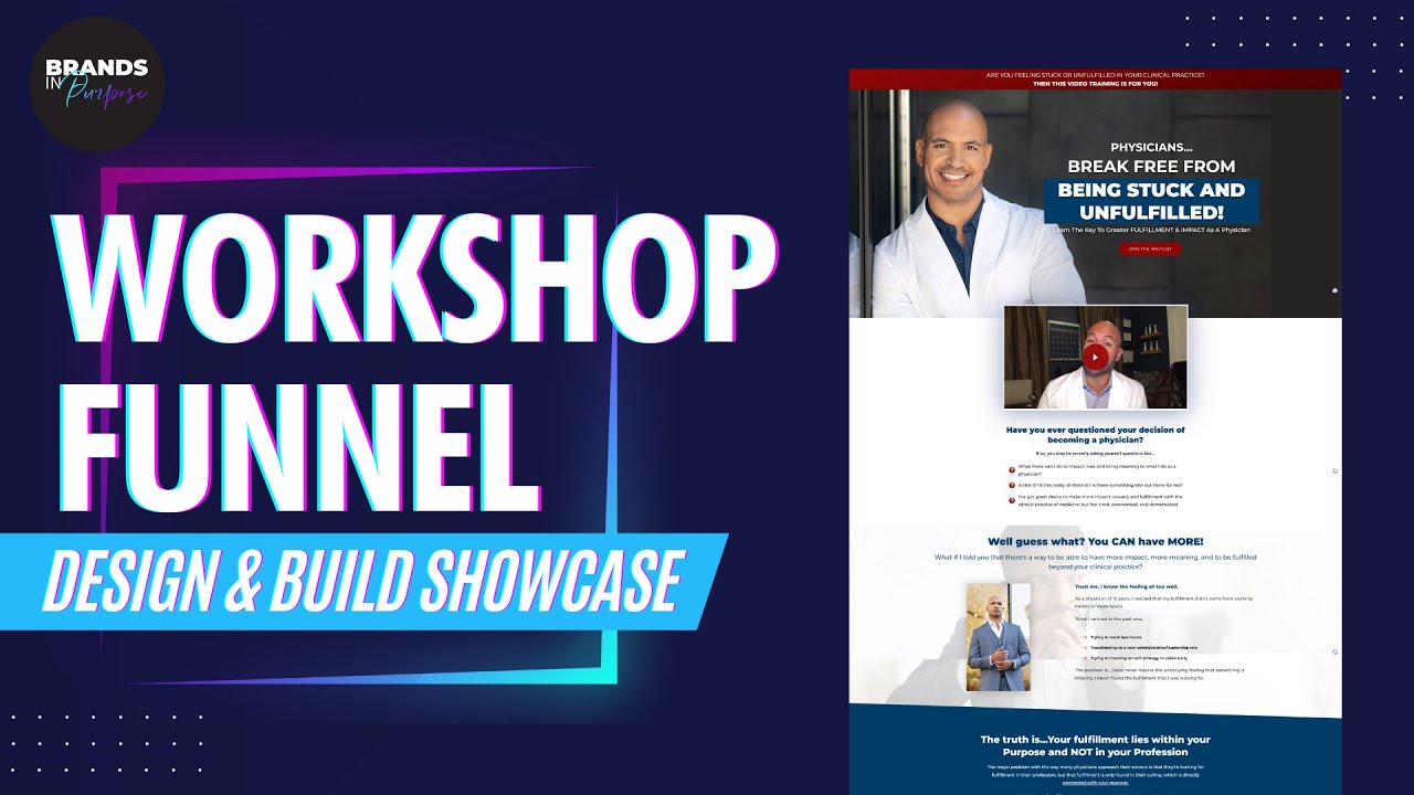 Funnel Showcase - Dr Brad Workshop Funnel - YouTube