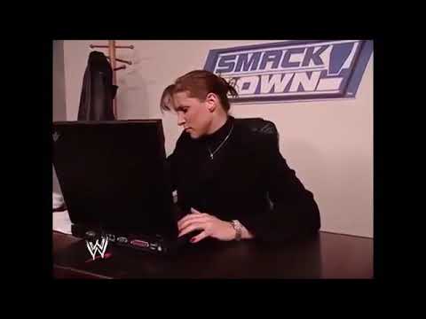 Stephanie McMahon & Kurt Angle KISSING Backstage - SmackDown 03/06/2003 HD