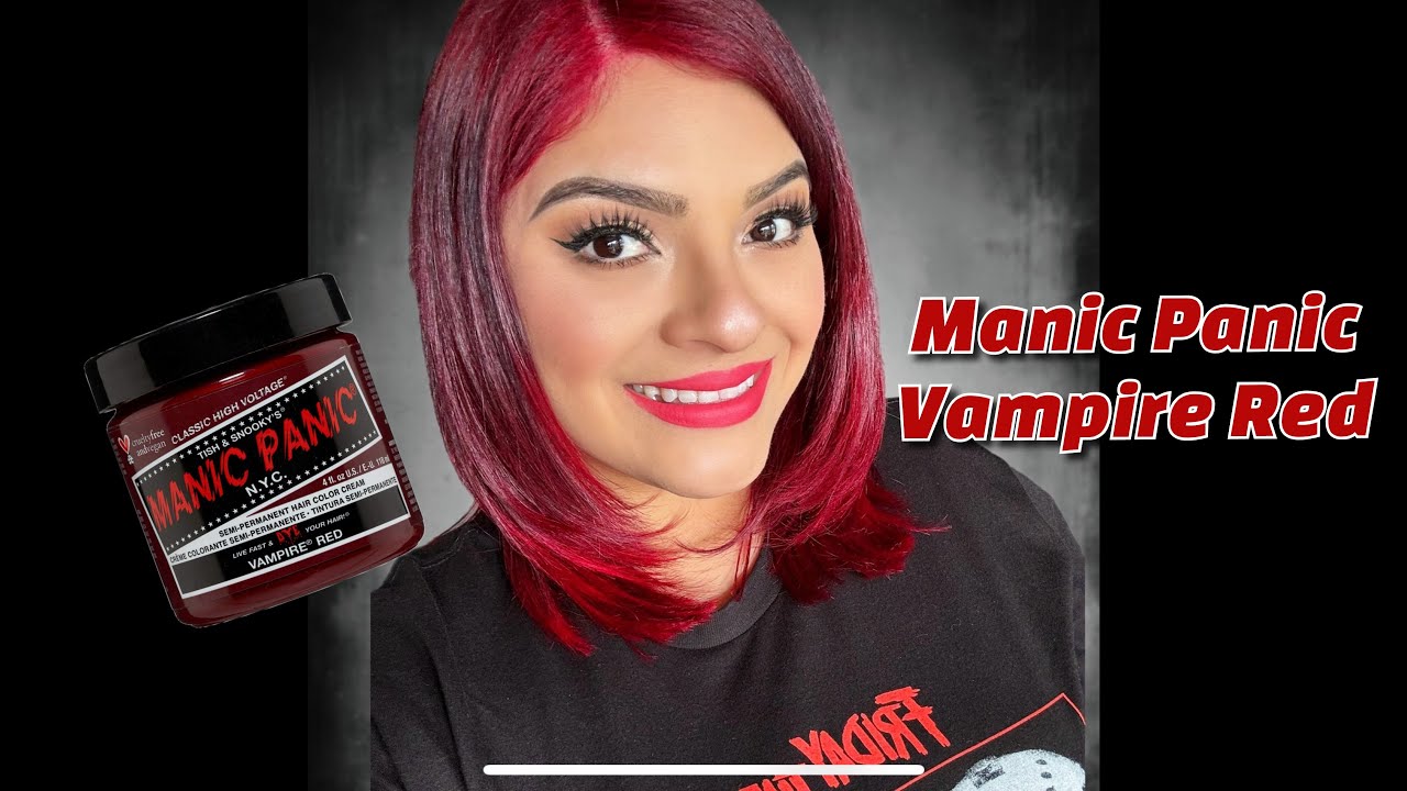 Dying my hair with Manic Panic Vampire Red - YouTube