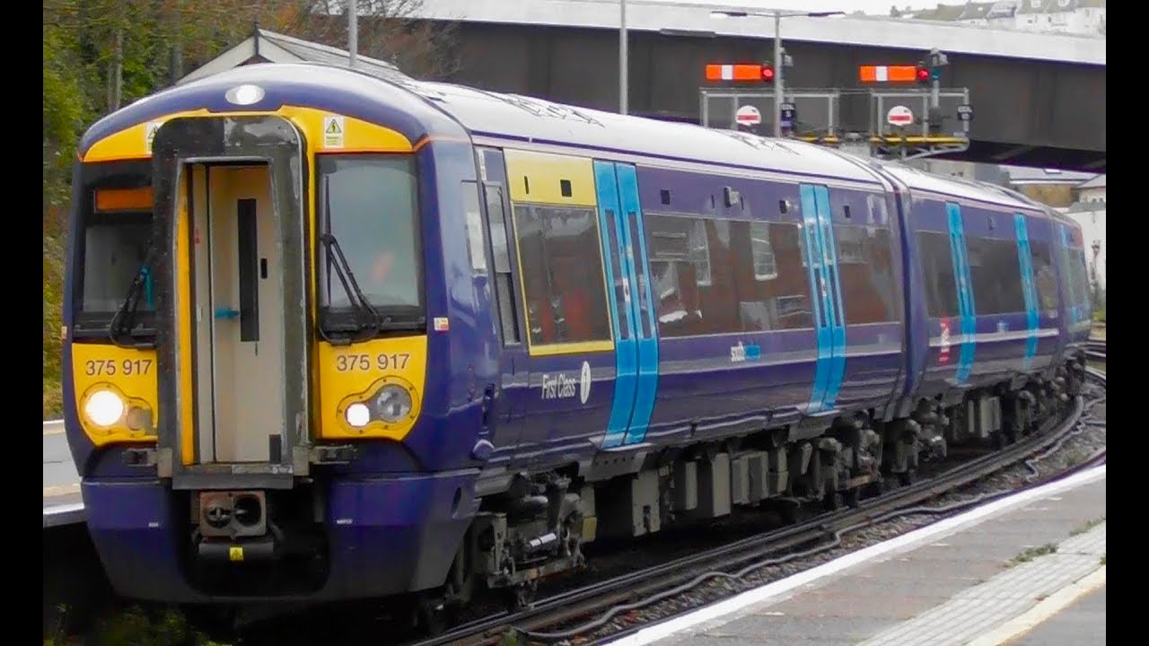 Southeastern Class 375 - 375917 Arrives Into Hastings & Couples To ...