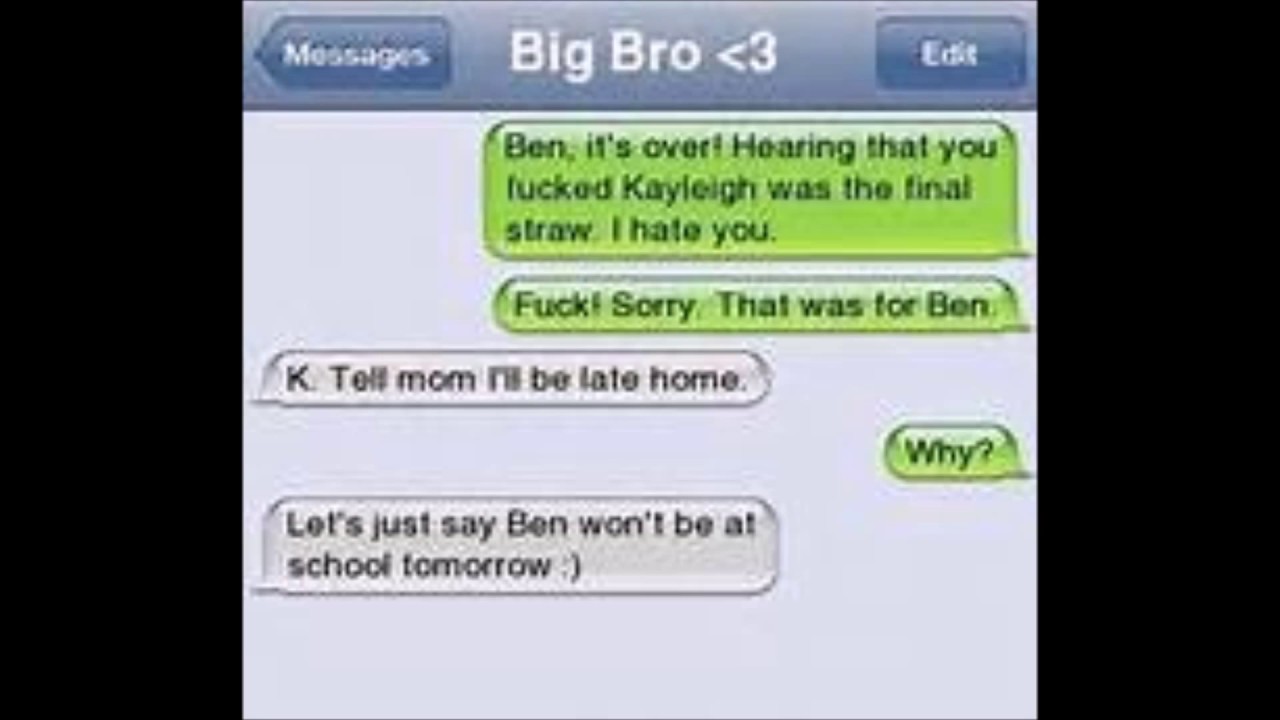 Funny Sibling Texts! MUST SEE - YouTube