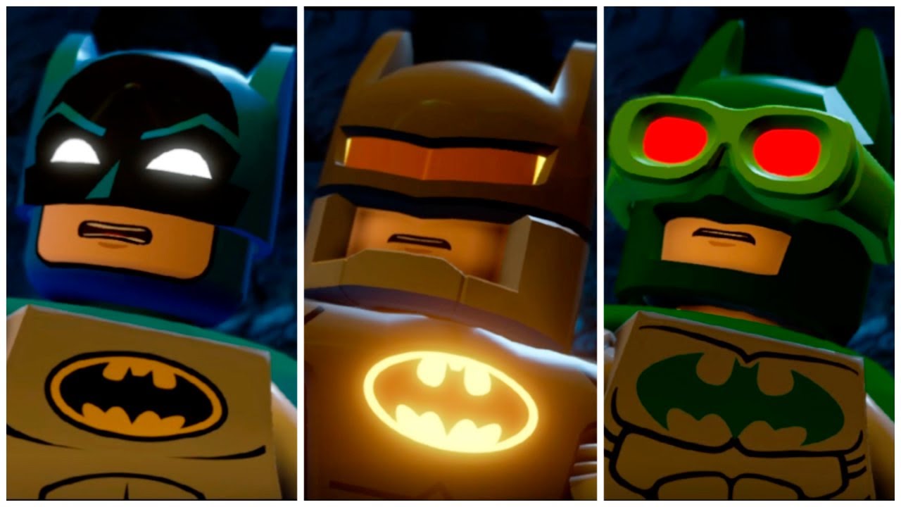 All Batman Suits in LEGO Batman 3 Cutscene (Part 2) - YouTube