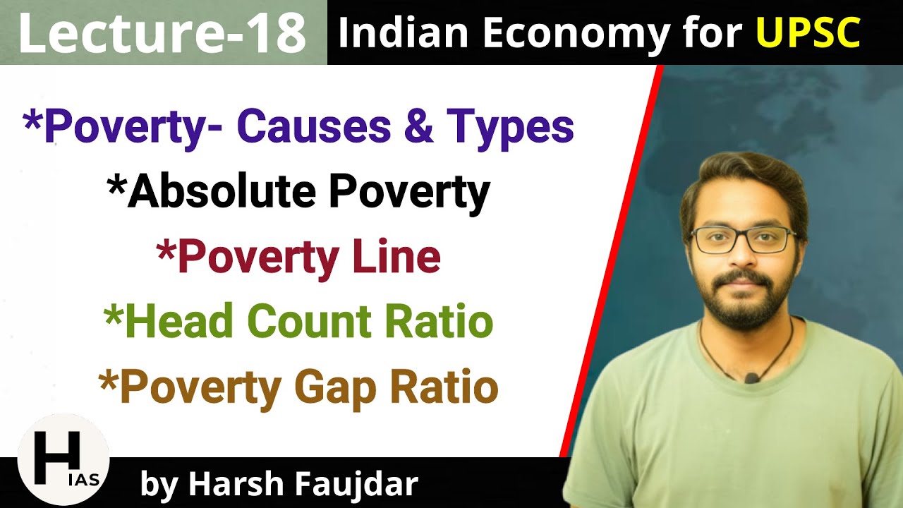 E18- Poverty & its Types, Absolute Poverty, Poverty Line, Head Count ...