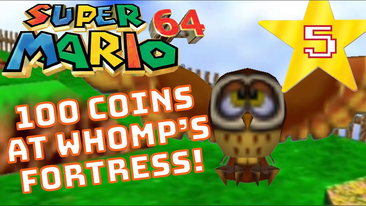 Super Mario 64 5 100 Coins At Whomps Fortress 3d All Stars Youtube