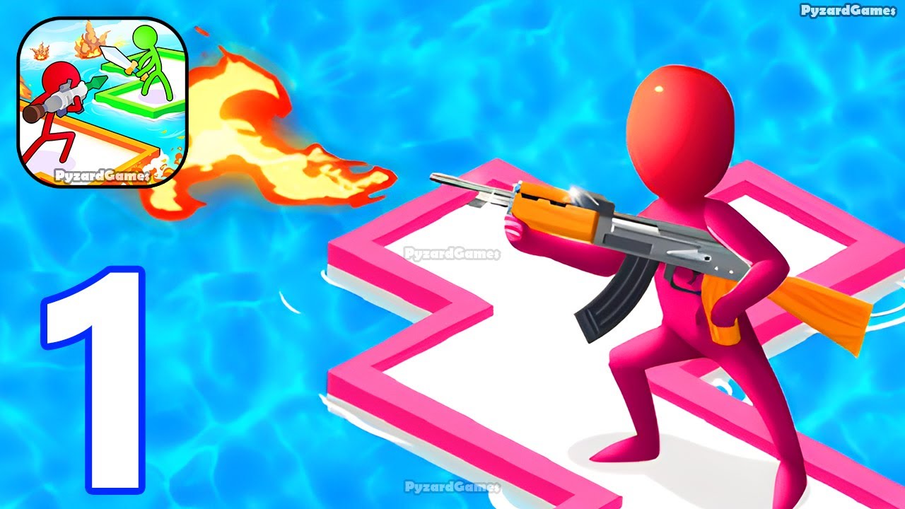 Raft Defense Crazy Sea Battle - Gameplay Walkthrough Part 1 Stickman ...