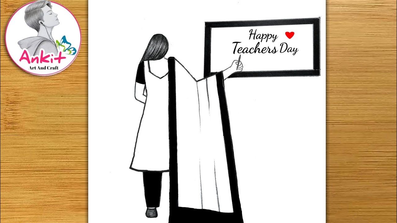 Teachers Day Drawing | Teachers day card making | Teachers day gift ...