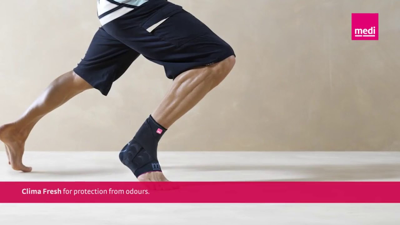 Levamed® active ankle support with stabilisation strap system - YouTube