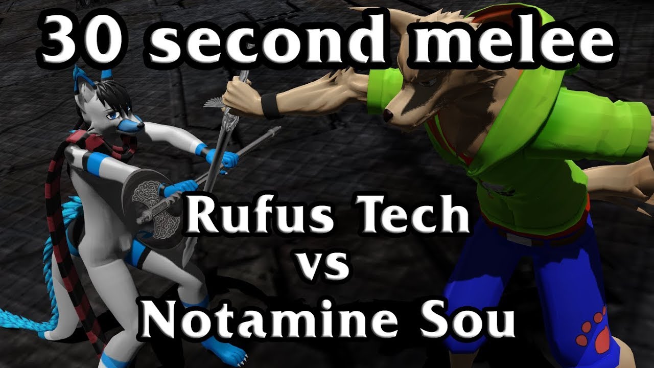 【MMD x KEMONO】 30 second melee 【Rufus Tech VS Notamine Sou】 - YouTube
