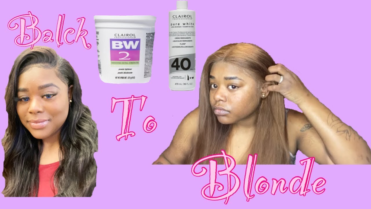 DIY: BLEACHING MY WIG FROM BLACK TO BLONDE !!! - YouTube