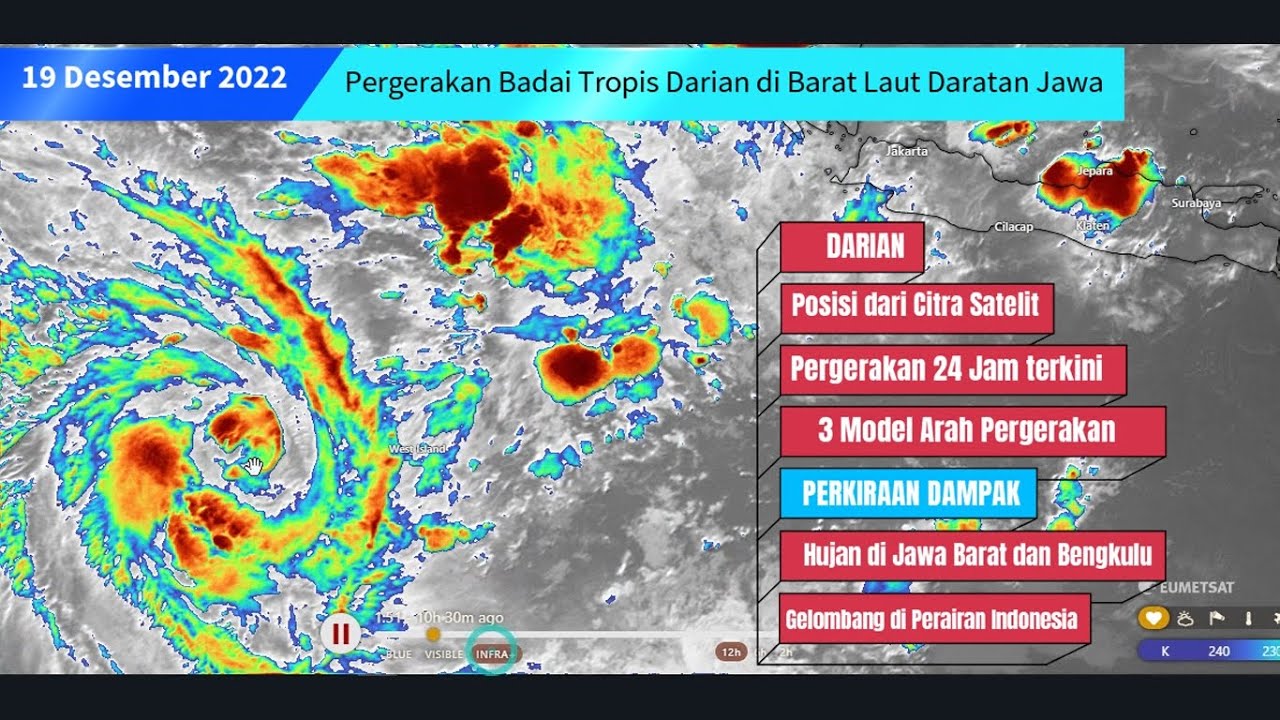 Update Posisi, Pergerakan Badai Tropis DARIAN dan Potensi Dampak Hujan ...