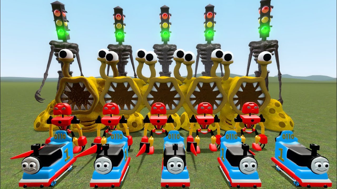 RUNNING AS ALL BABY EVIL, BUS EATER, BUS EATER BUILDER VS TREVOR ...