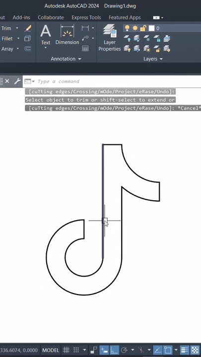 Tiktok Logo Design with AutoCAD| AutoCAD 2D logo Design #logo #design #brading - YouTube