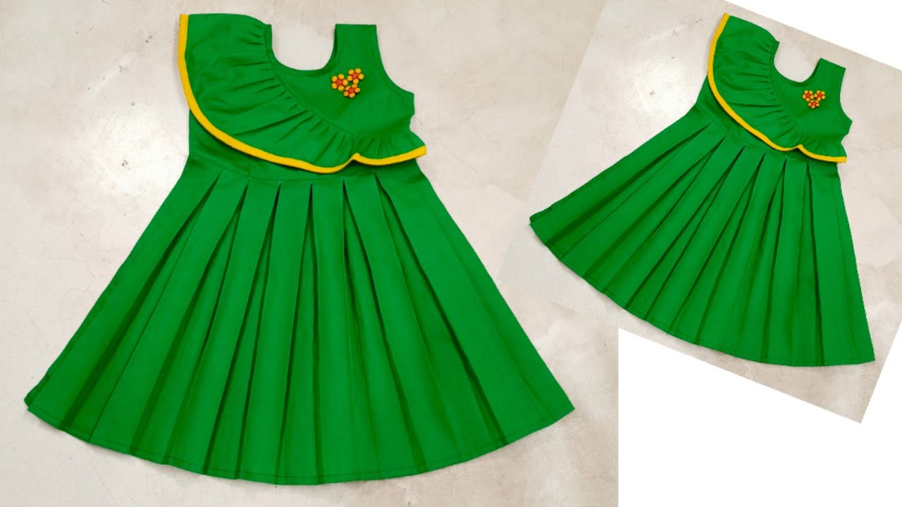 Designer Baby Frock Cutting and Stitching/ New Box Plates Baby Frock ...