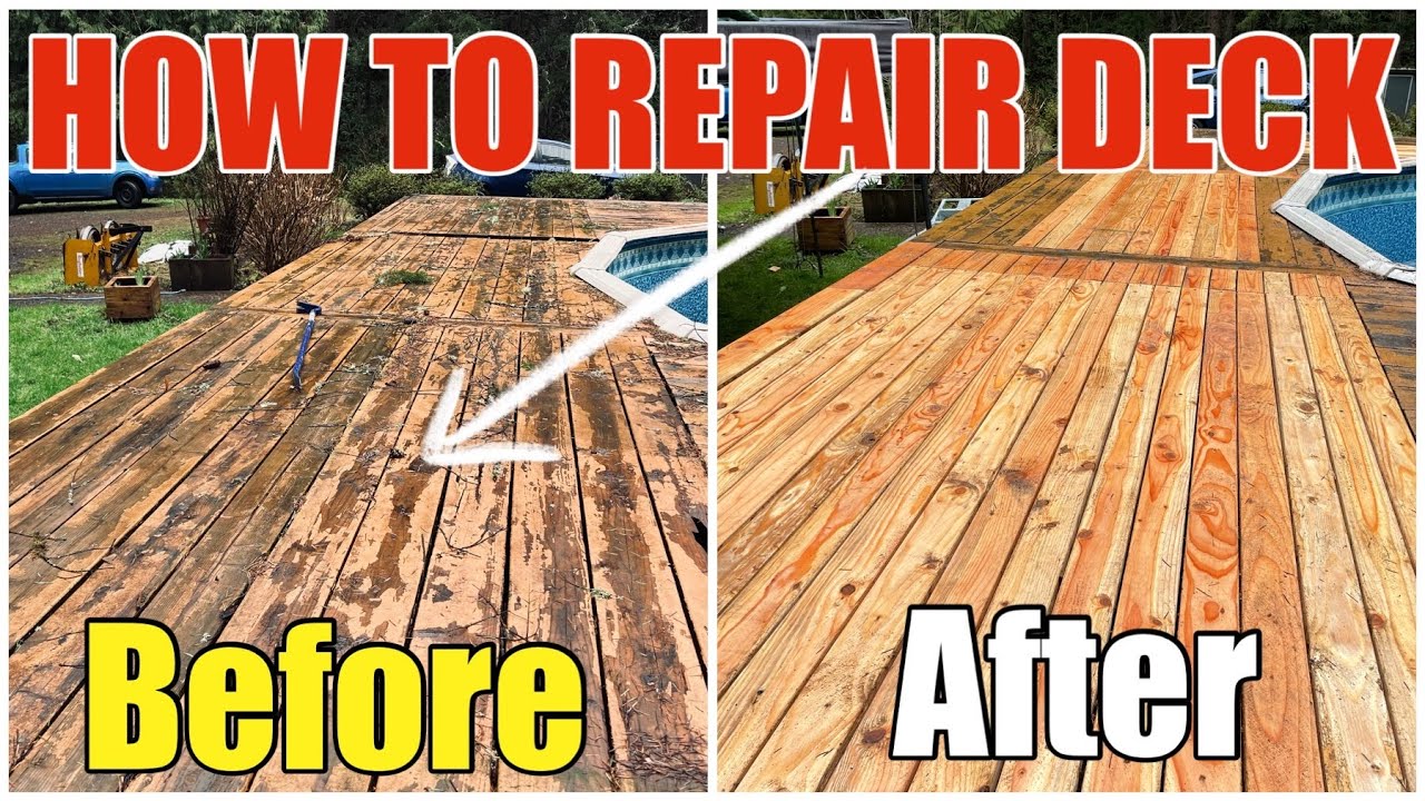 How To Repair A Wooden Deck On A Budget DIY Step By Step We Removed ...