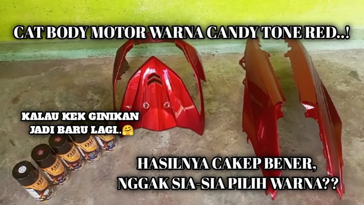 Repaint Body Motor Beat Fi Dengan Diton Premium Warna Candy Tone Redd ...