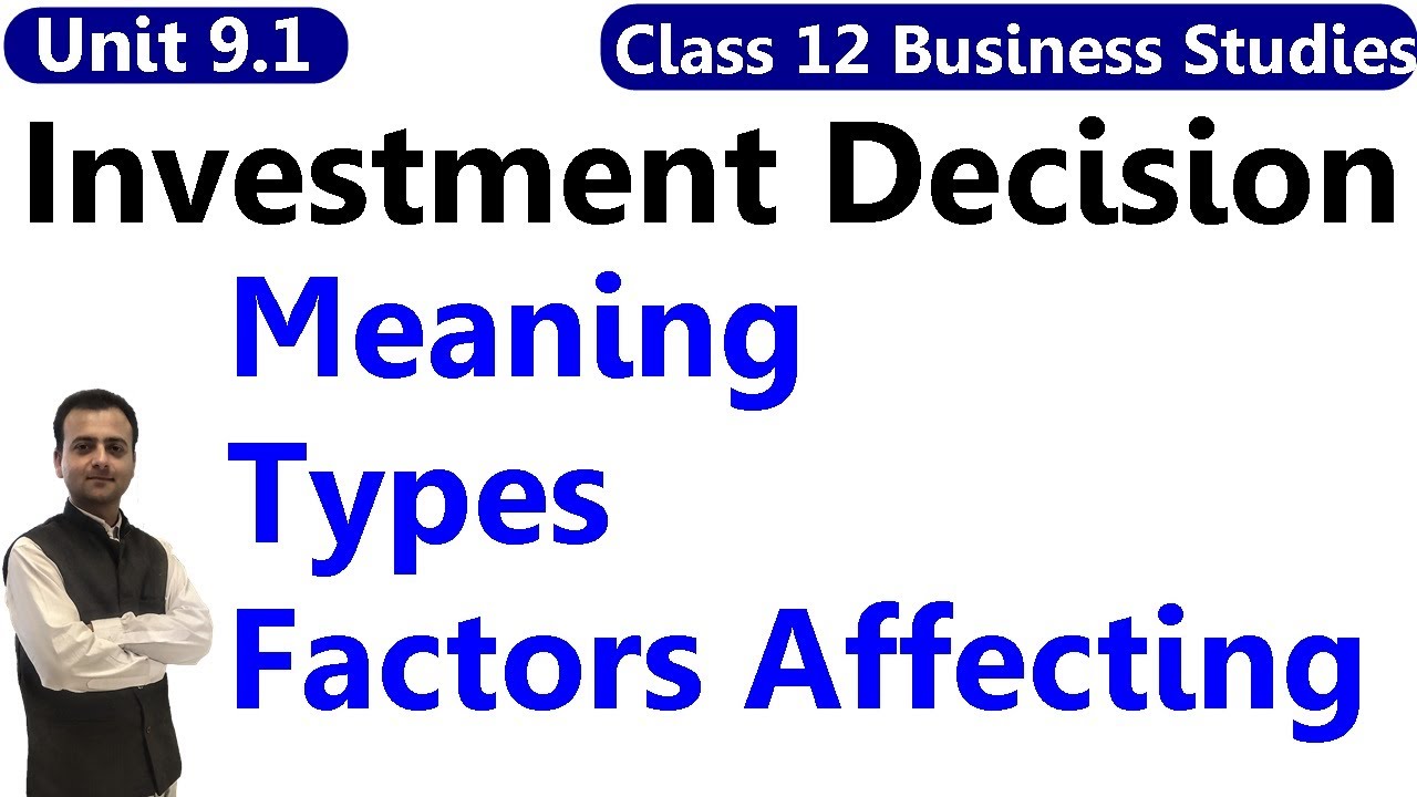 Investment Decision In Financial Management Financial Management Investment Decision In Financial Management Financial Management