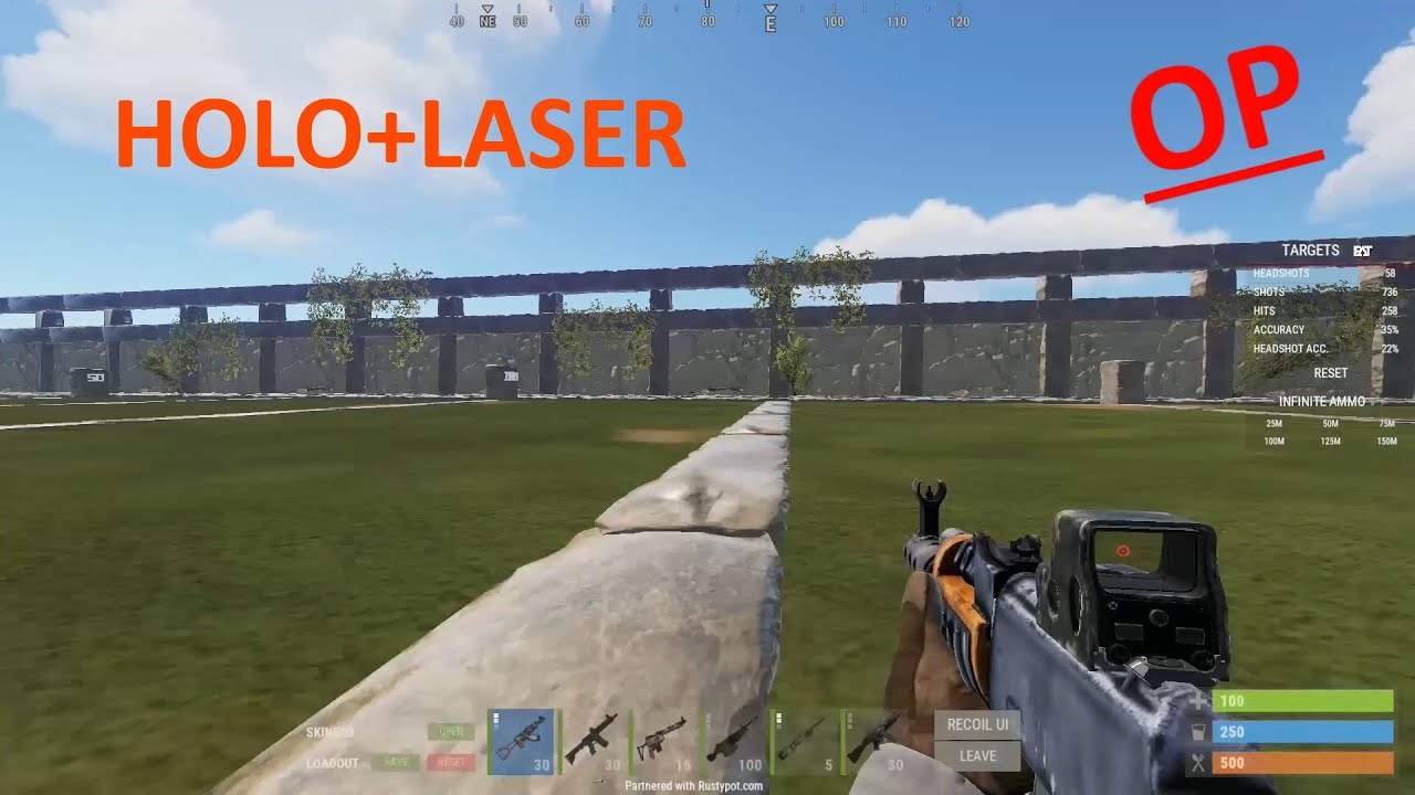 Rust ║Holo Sight + Laser OP #shorts - YouTube