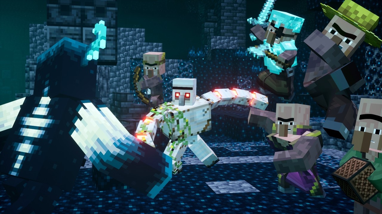 Minecraft Villager vs Warden - Minecraft Animation Movie - YouTube