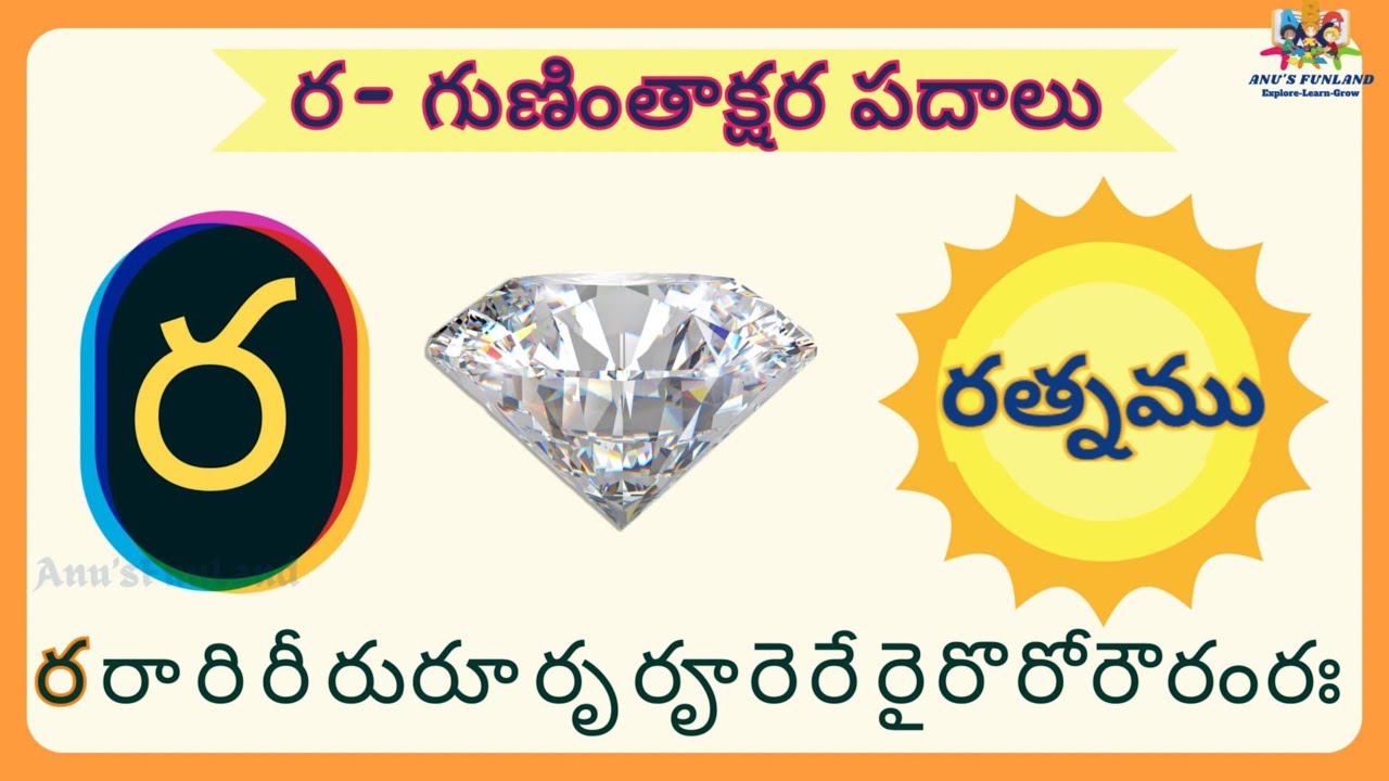 ర గుణింతాక్షర పదాలు | Ra Guninthakshara Padalu | Ra Gunintham Padalu in ...