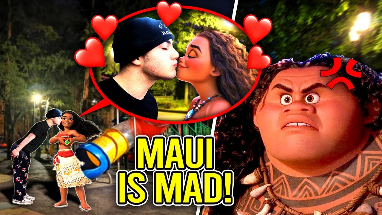 GOING ON A DATE WITH MOANA IN REAL LIFE!! (MAUI IS MAD) - YouTube