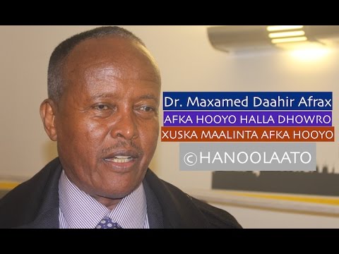 Dr. Maxamed Daahir Afrax Howlaha AGA iyo Muhimmadda Afka Hooyo - YouTube