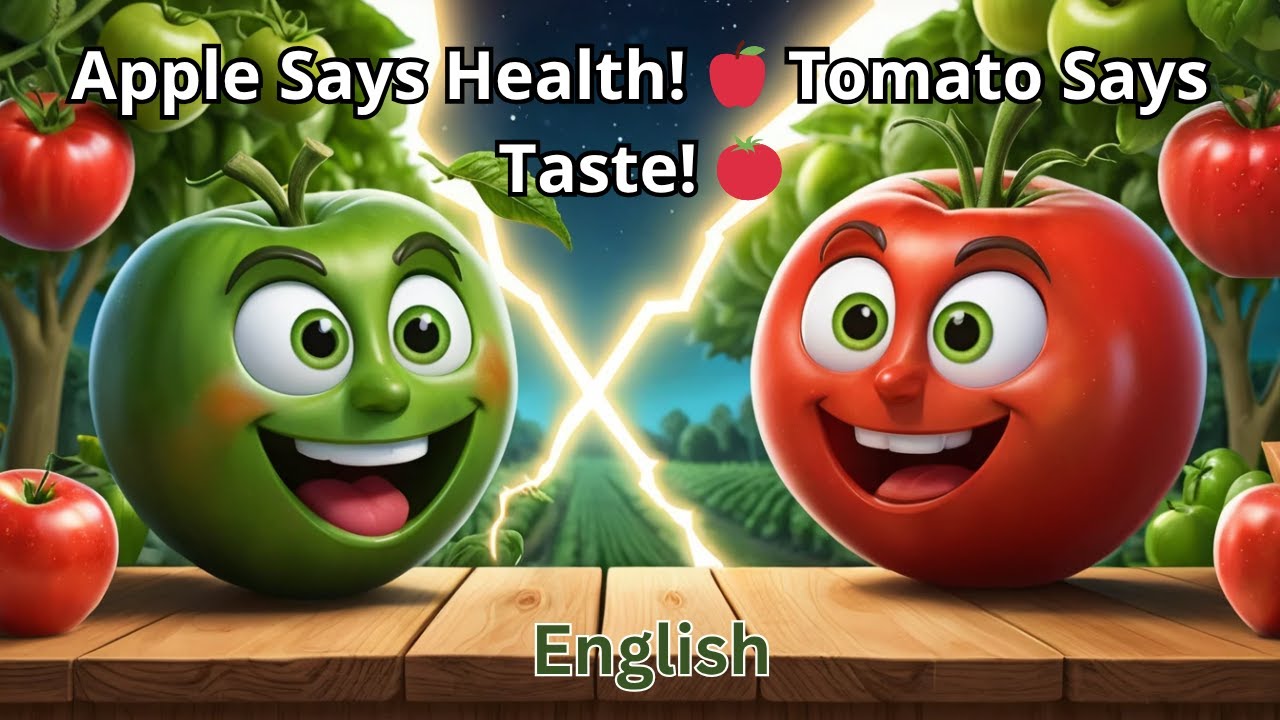 Apple and Tomato Song Midland Jingle English Fun Kids Song About Health ...
