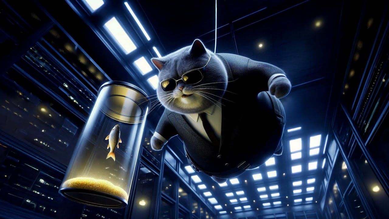 Oh, Kitten's daddy is a secret agent !🔥 ️ #cat #cute #ai #catlover # ...