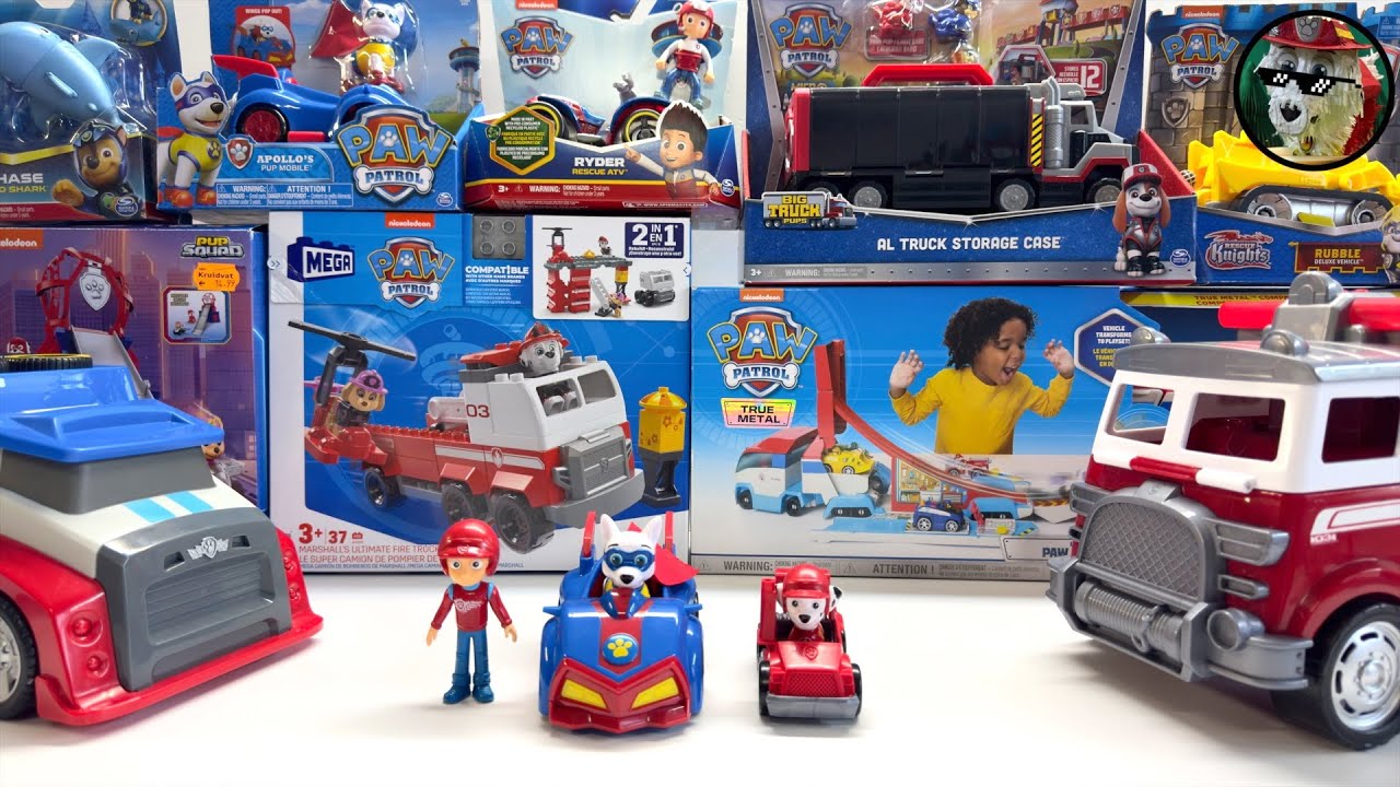 Paw Patrol mighty Pups Unboxing Collection Review|AlTruck Storage Case ...