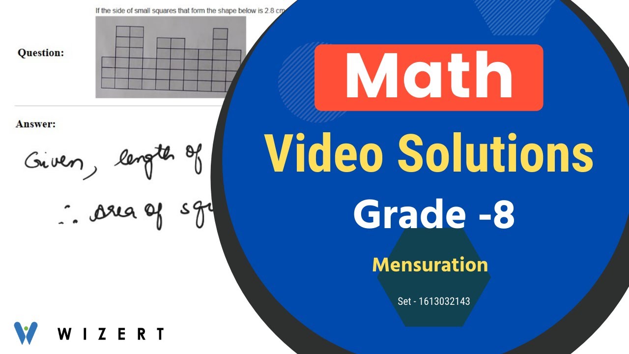 Grade 8 Math Mensuration Word problems - Set 1613032143 - YouTube
