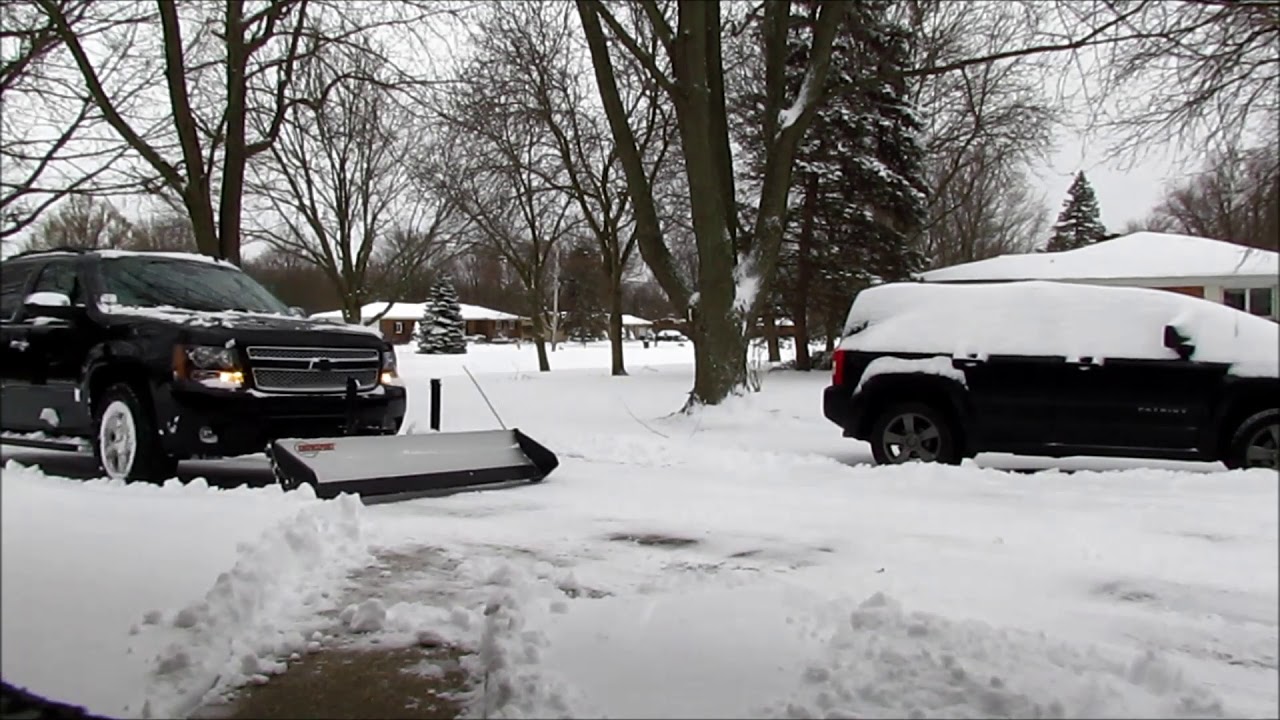 SnowSport HD Plow on 2011 Chevy Avalanche LTZ model. - YouTube