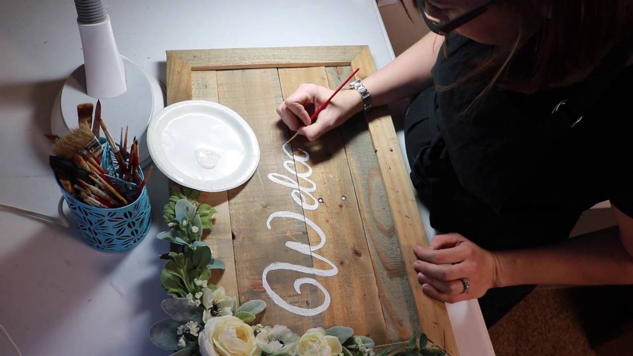 How We Make Our Beautifully Rustic Signs - YouTube
