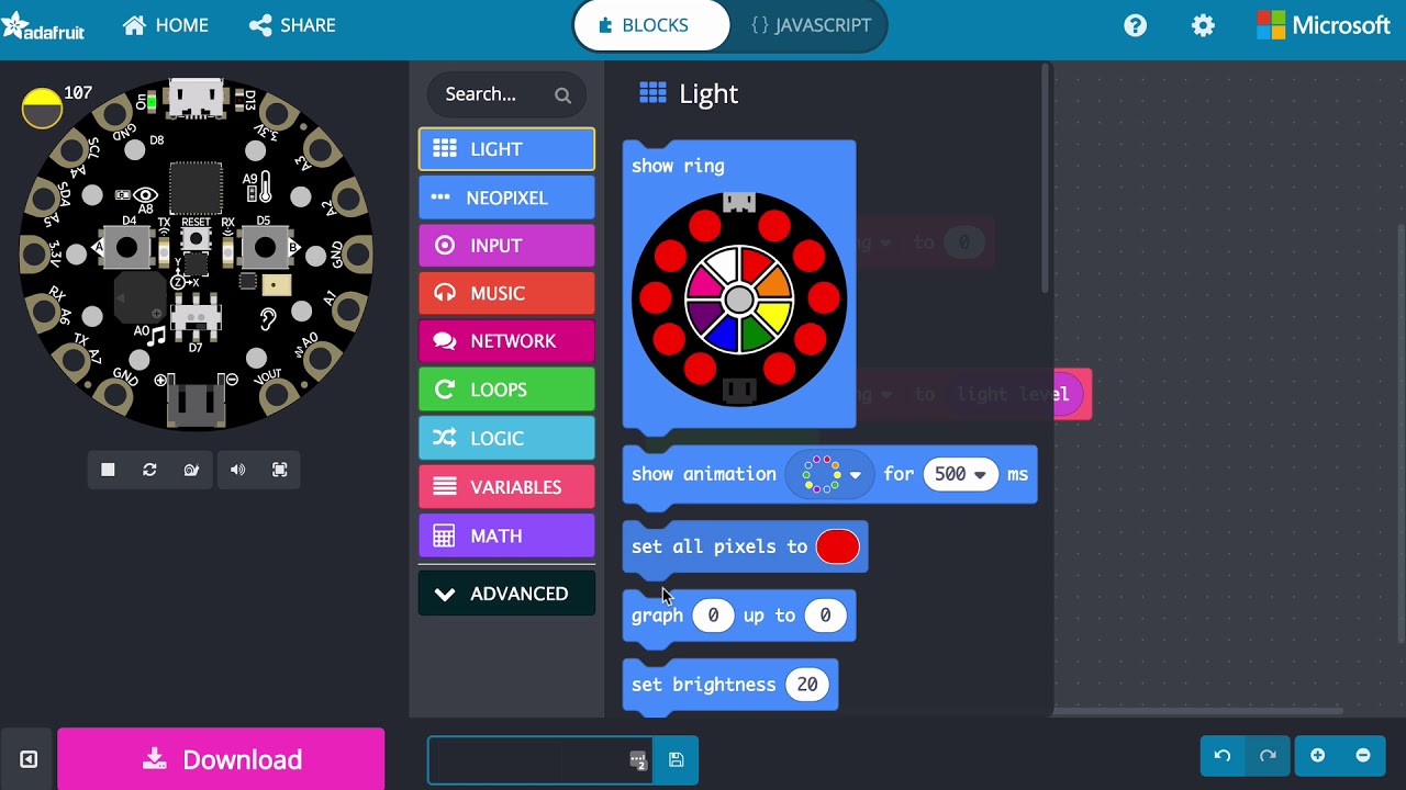 CPx and Makecode: Introducing Variables - YouTube