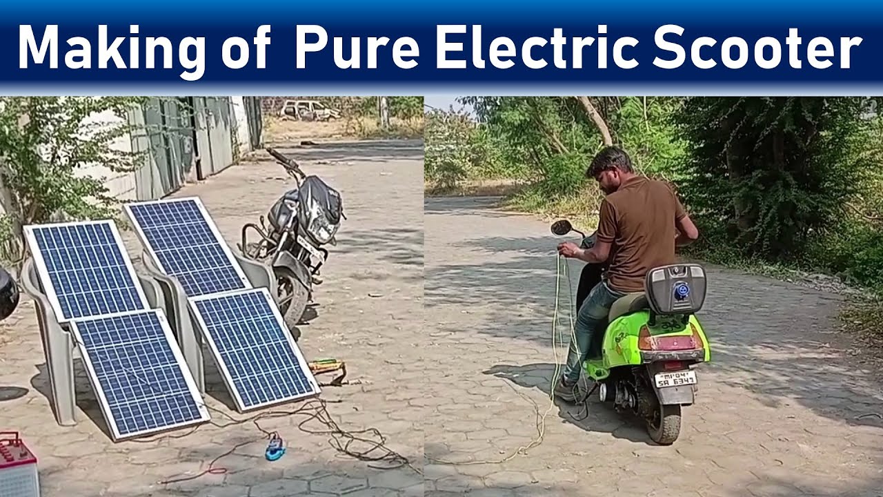 Pure Solar Electric Scooter | self charging electric scooter |ev ...