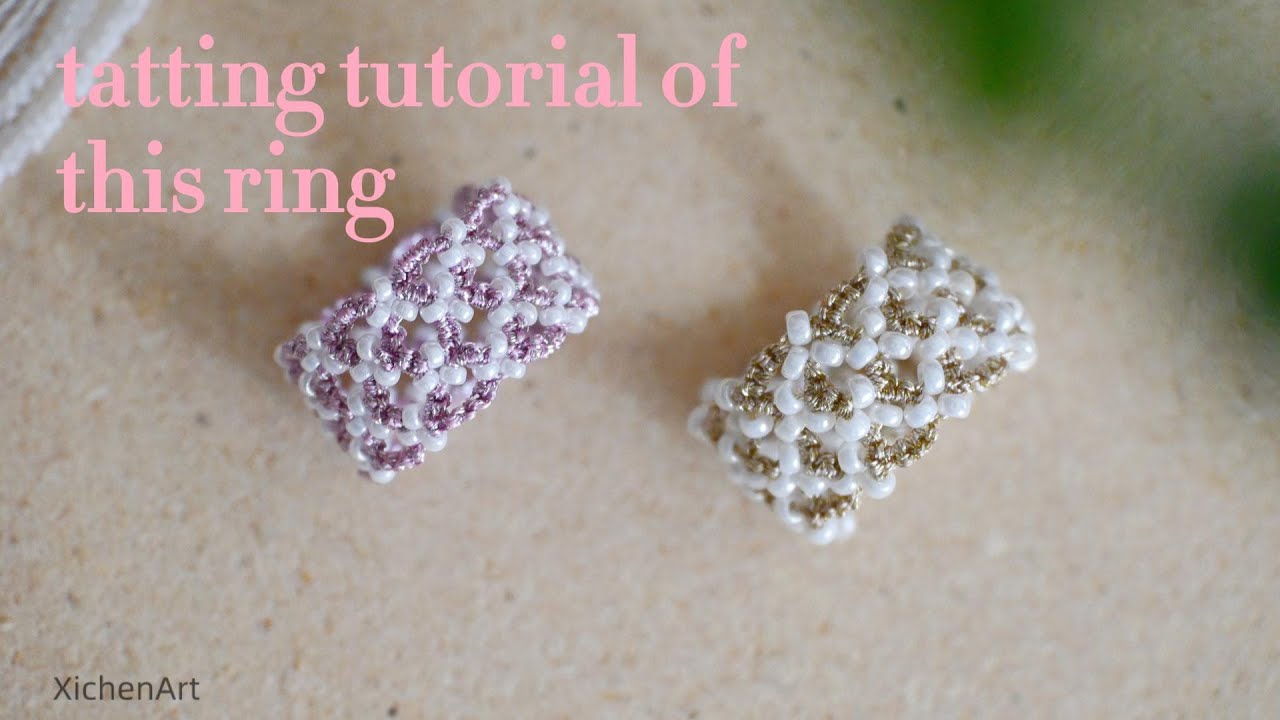 tatting tutorial of this ring - YouTube