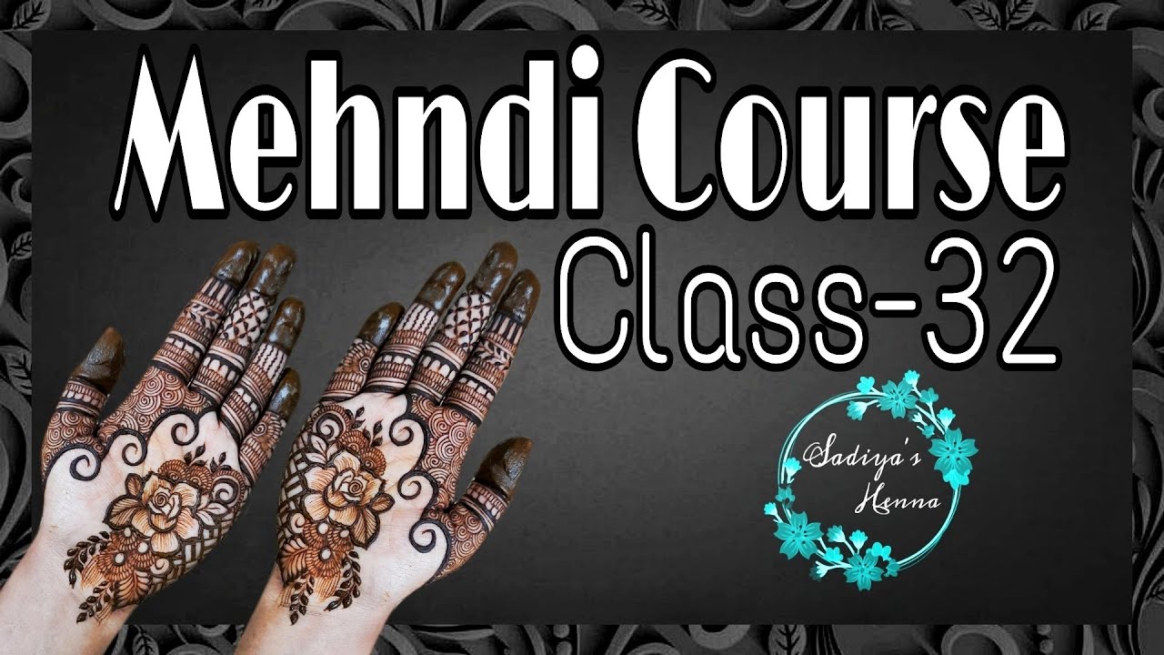Mehndi class 32 | Easy front hand mehndi design | palm mehndi design ...