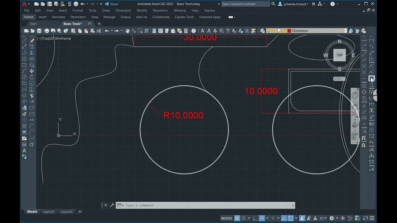 AutoCAD 2022 Basic Tools - Part 3 Dimension Toolbar - YouTube