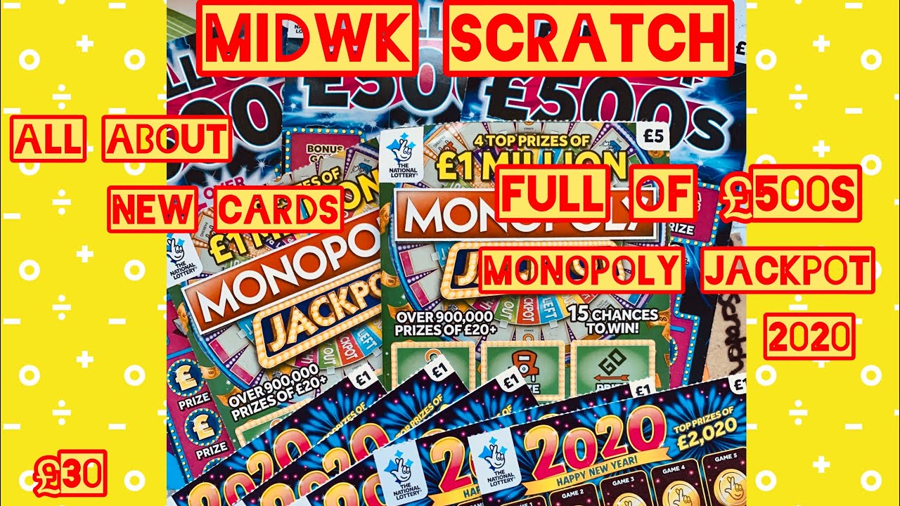 New scratch cards, full of £500s, monopoly jackpot, 2020 happy new year ...