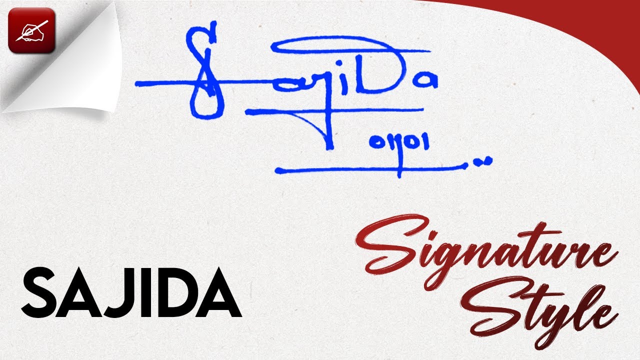 ️ Sajida Name Signature Design - S Signature Style - How to Signature ...