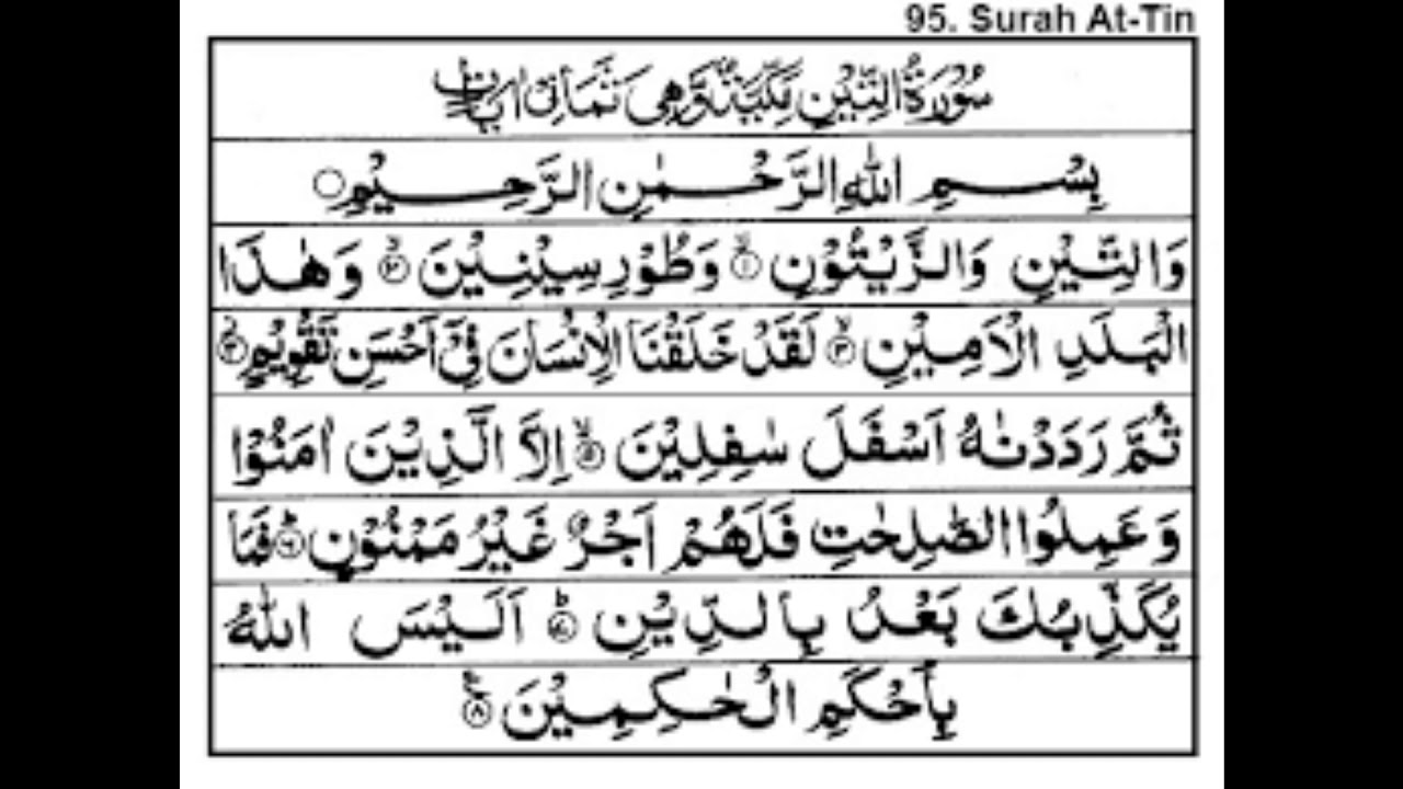 Surah AT TIN Hafiz Ali Hassan MT Islamic TV 95