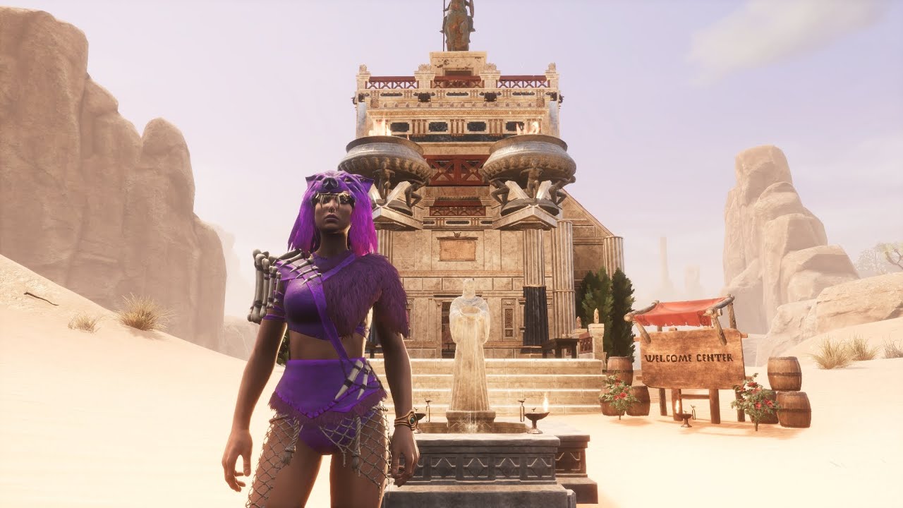Conan Exiles Small Welcome Center NO MOD server - YouTube