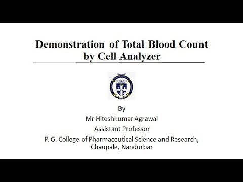 Demonstration of Total Blood Cell Count using Cell Analyser: Part 1 ...