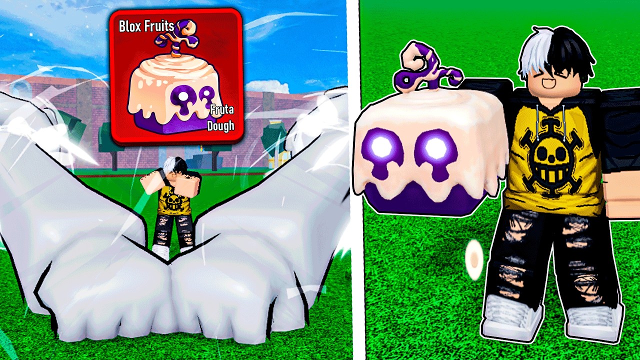 COMI E DESPERTEI A FRUTA DOUGH do BLOX FRUITS!! - YouTube