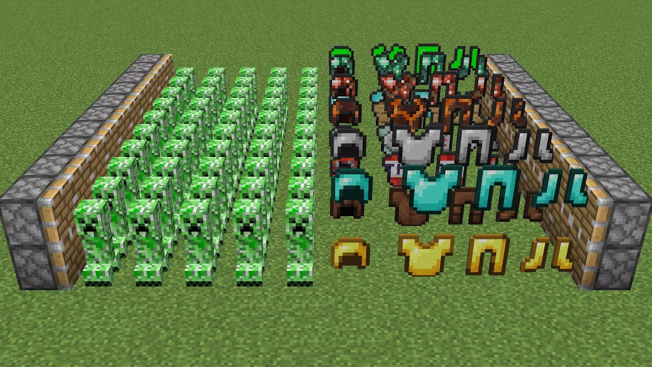 x999 creeper and x999 armor combined in minecraft? - YouTube