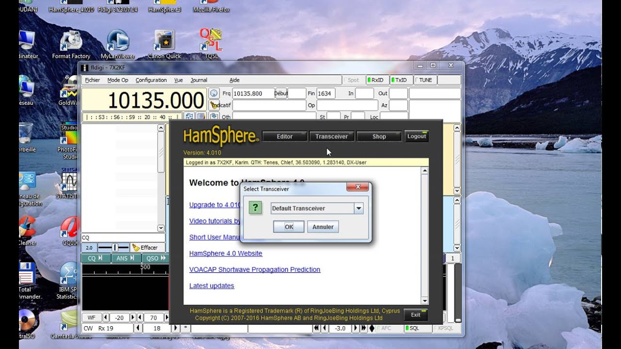 QSO in CW using FLDIGI on Hamsphere 4.0 - YouTube