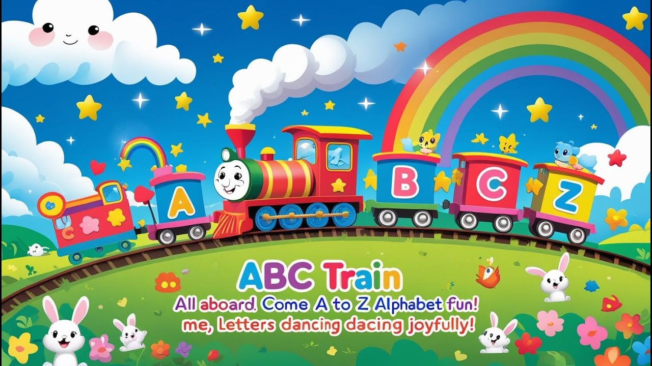 A to z alphabets on the beautiful train with some fun - YouTube