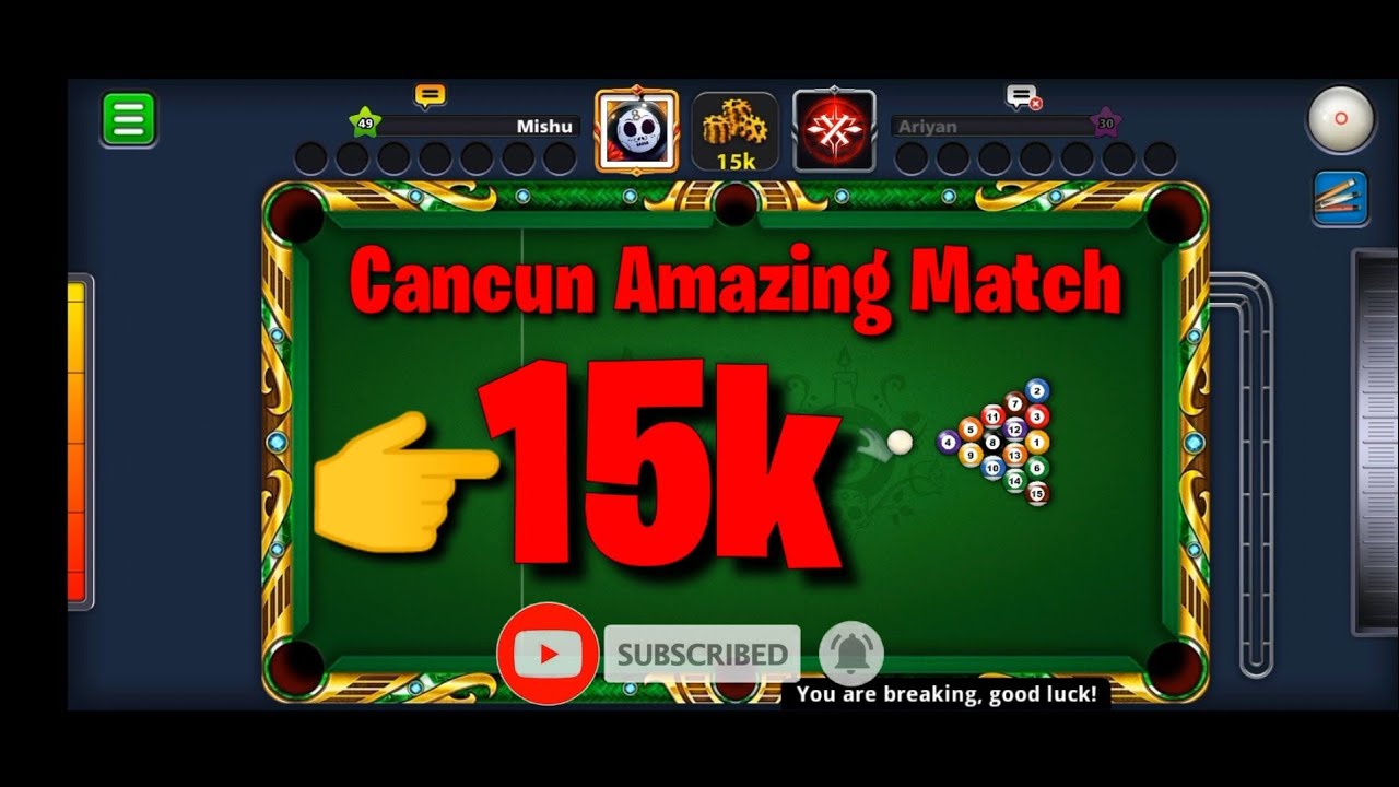 8 Ball Pool | Cancun Beach Club Fabulous Match Gameplay - YouTube
