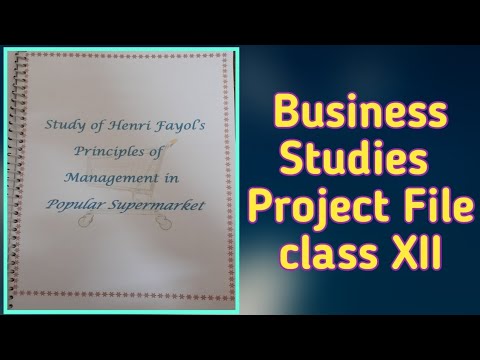 Business Studies Project File on Principles of Management || XII CBSE ...