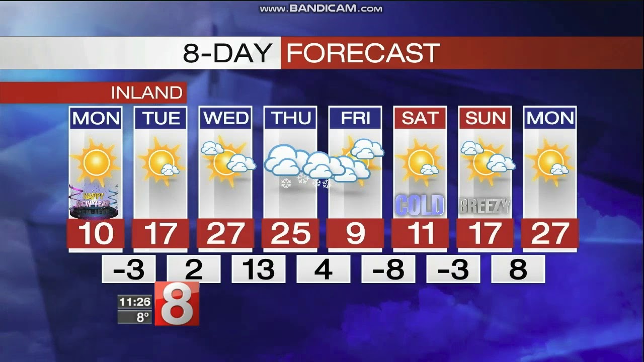 WTNH News 8 at 11pm Sunday close December 31, 2017 - YouTube