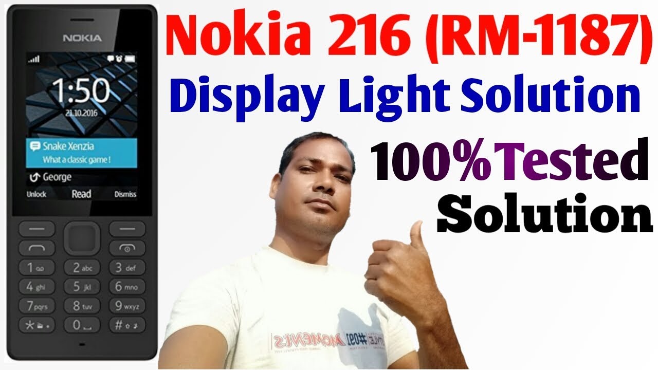 Nokia 216 Rm-1187 Display Light Solution - YouTube
