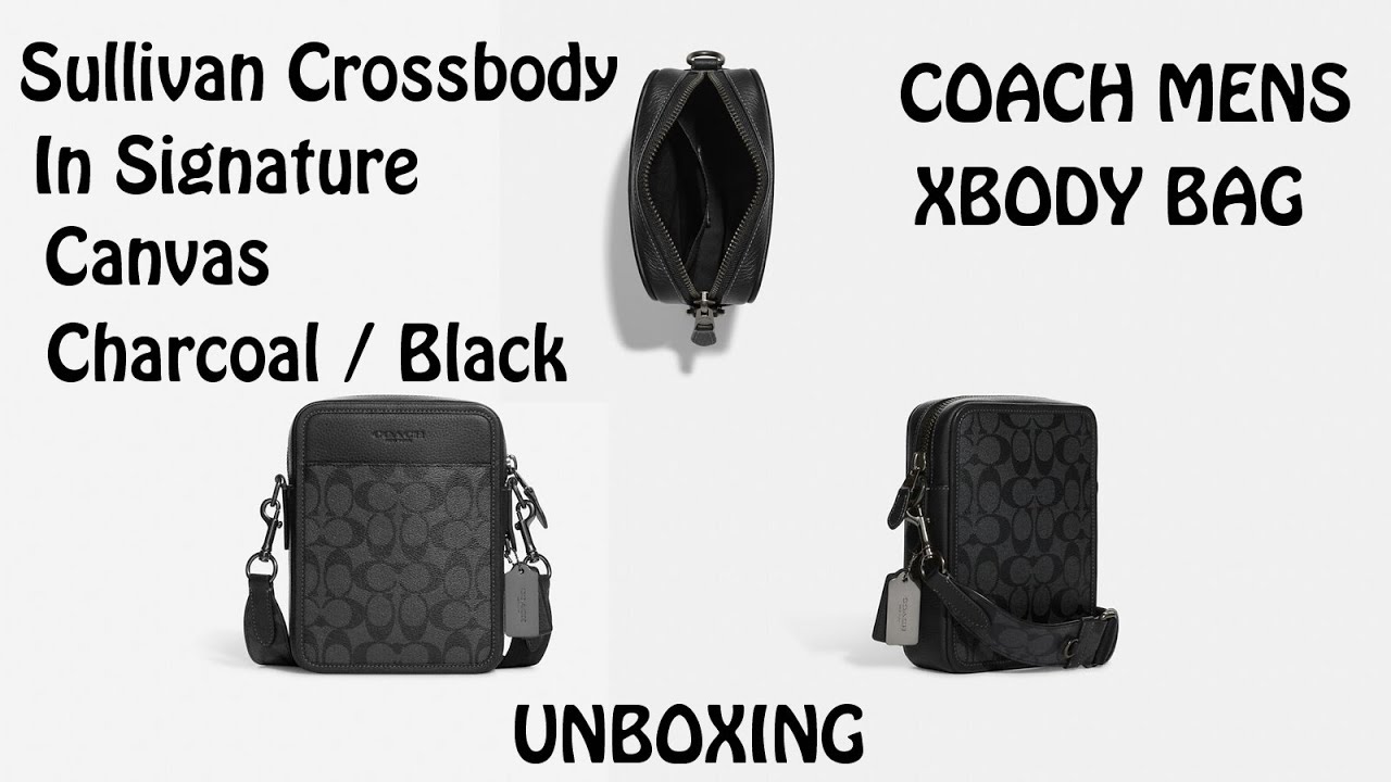 Coach Men Sullivan Crossbody Bag In Signature Canvas Unboxing - YouTube